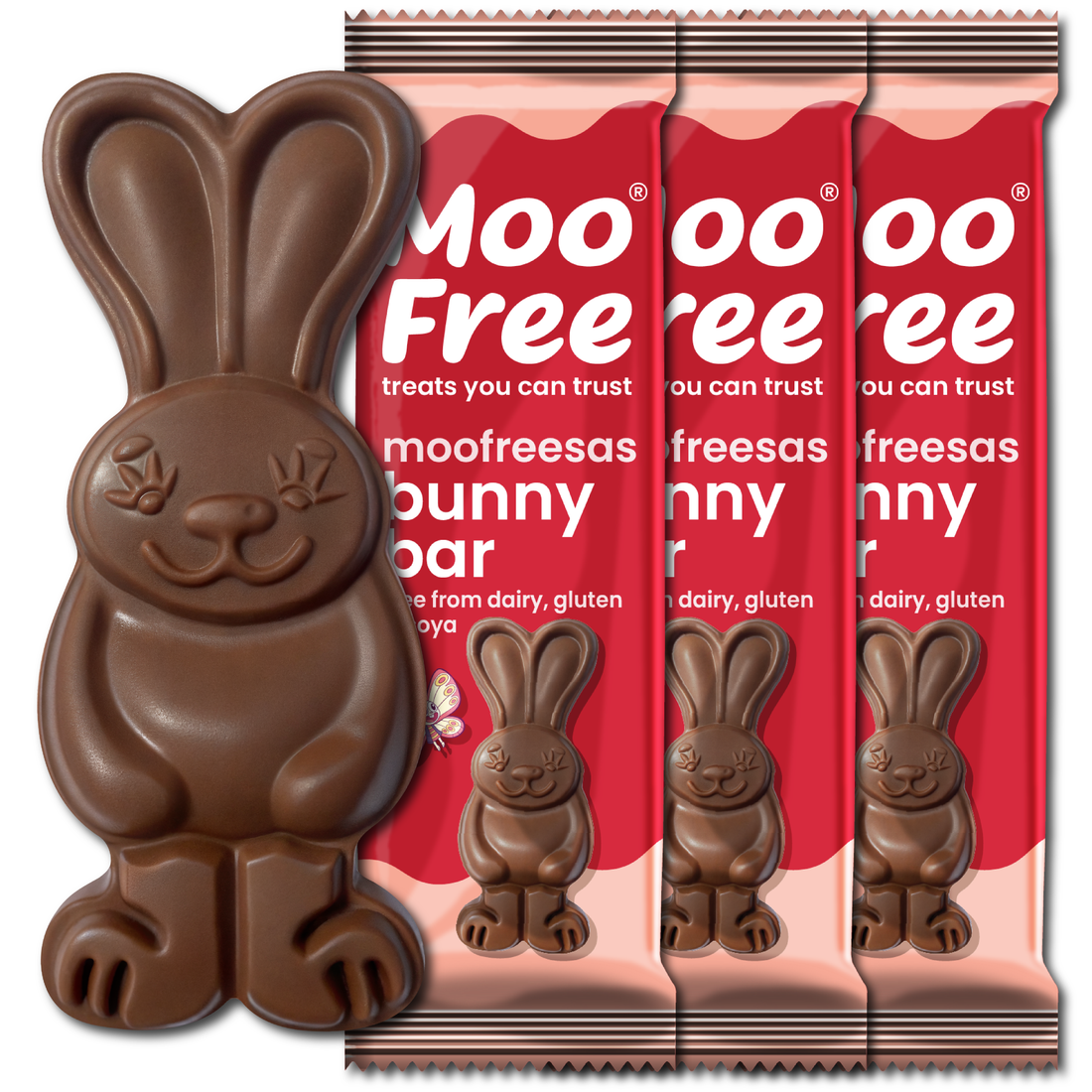 Free-From Chocolate Easter Moofreesas Bunny Bars | Moo Free